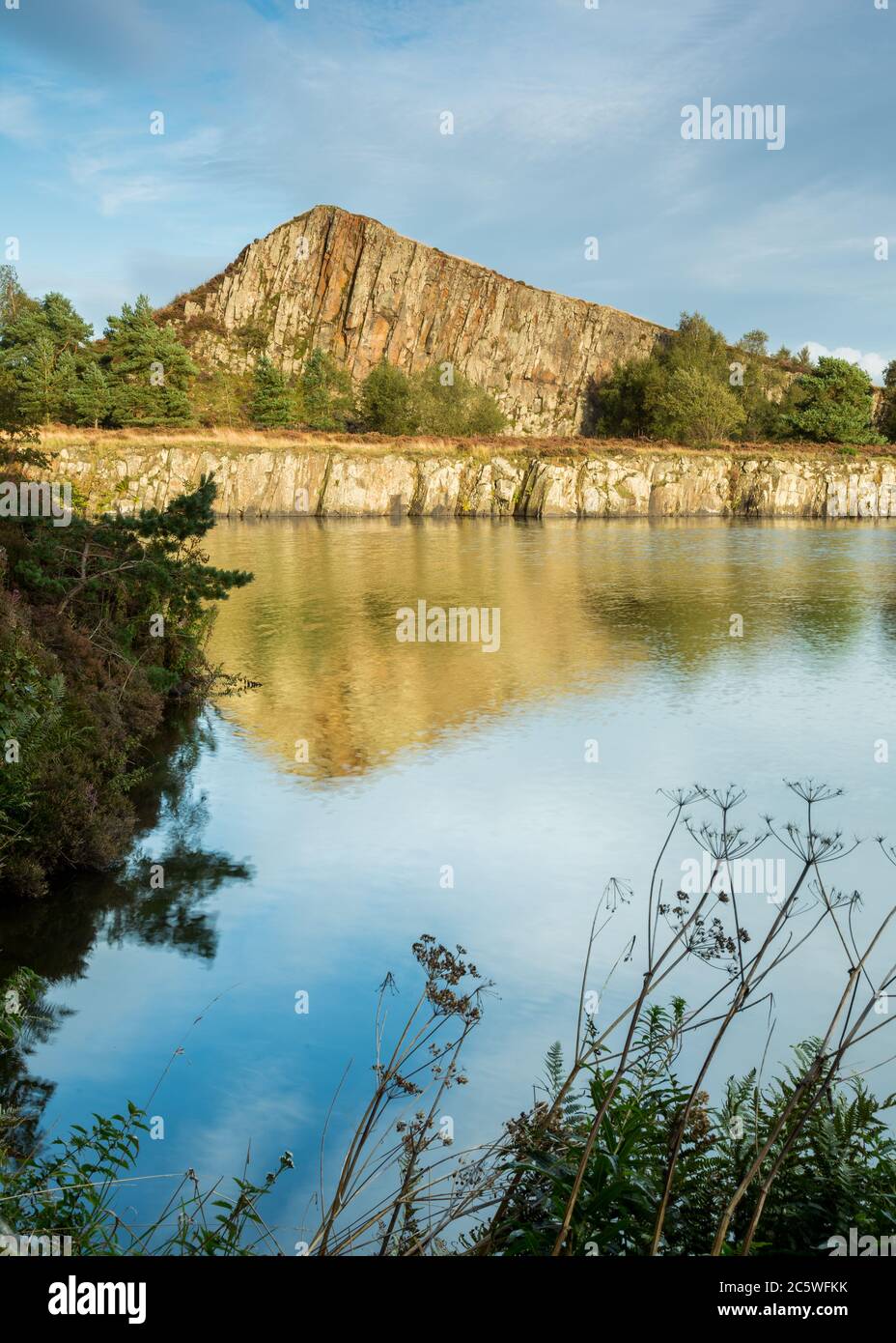 Cawfield Quarry on Hadrains Wall, Northumberland, England, UK Stock ...