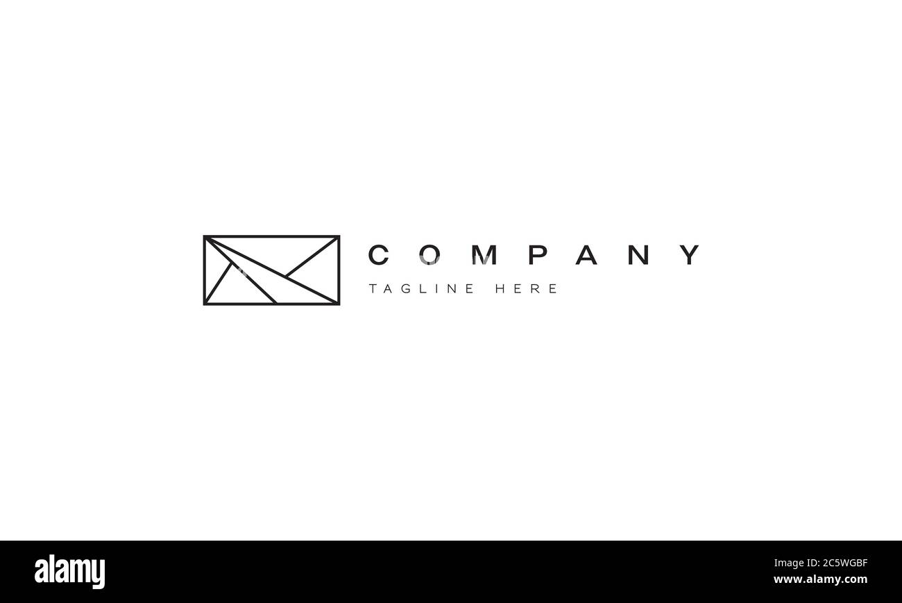 Vector logo on which an abstract image of a rectangle with rays ...