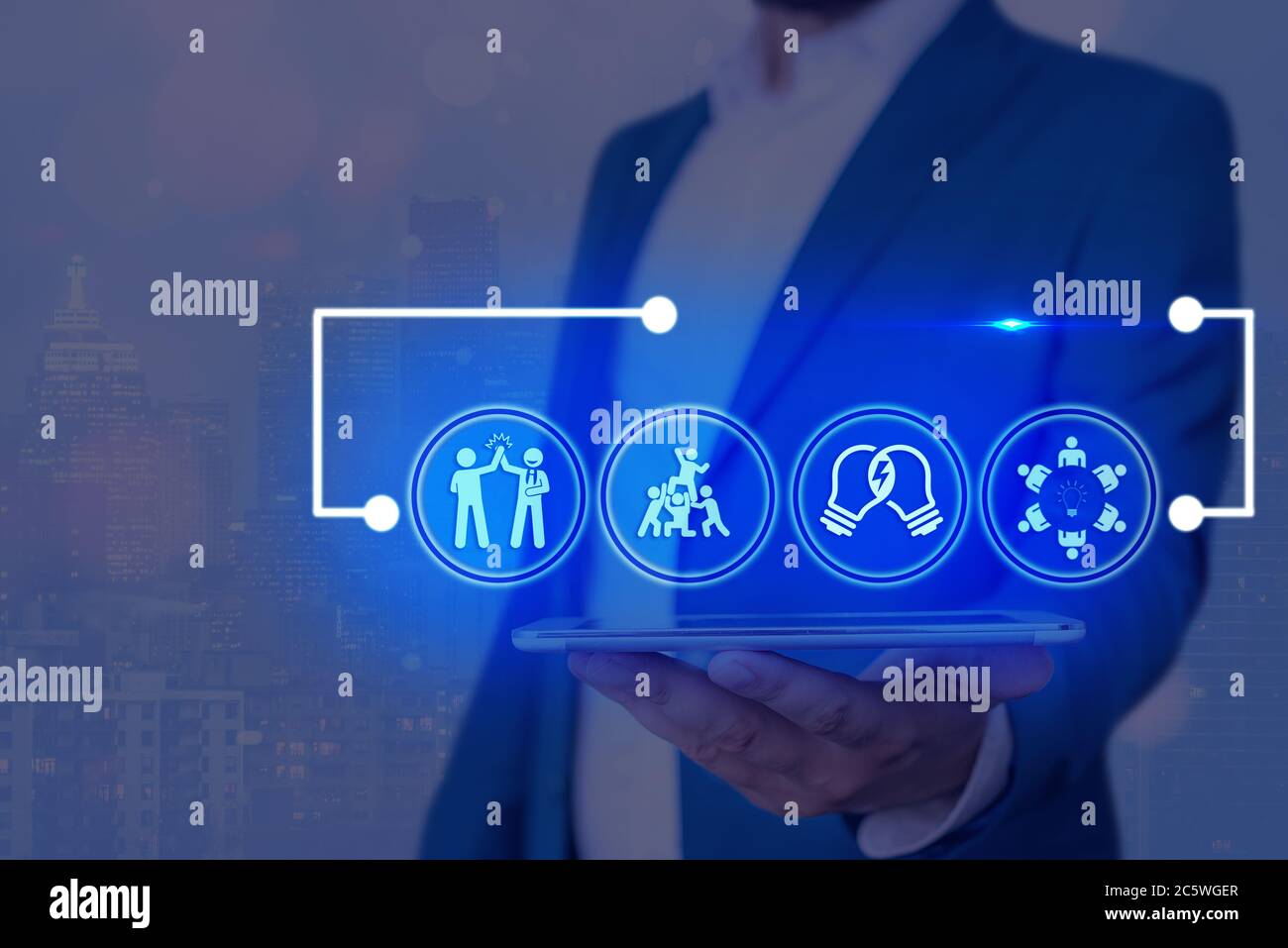 Information Digital Technology Network Connection Infographic Elements ...