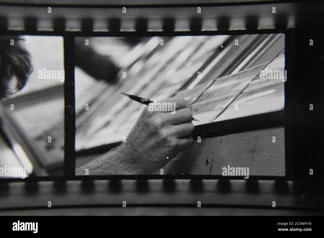 Fine 70s vintage contact print black and white photography of a ...