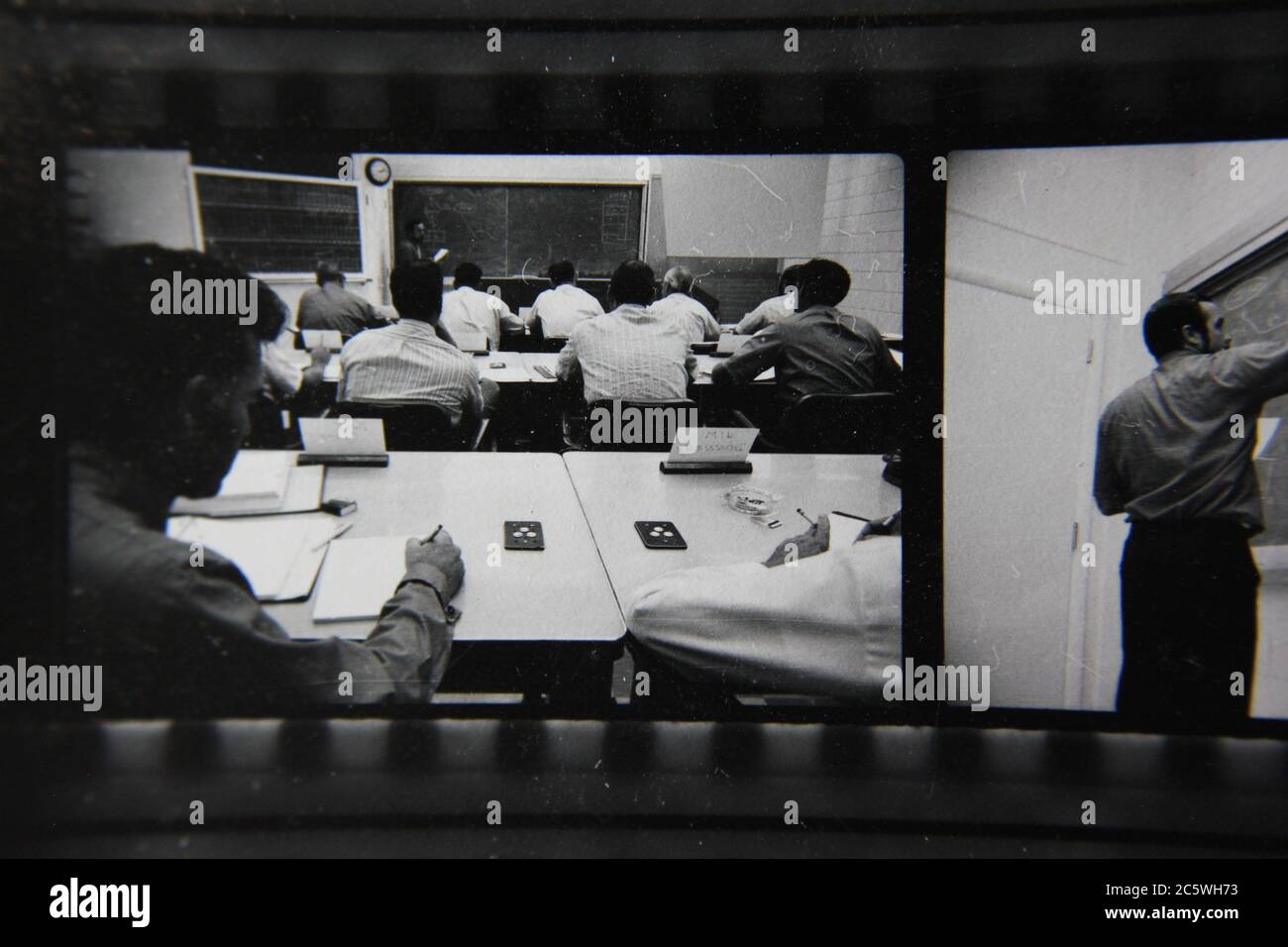 Fine 70s vintage contact print black and white photography of a teacher ...