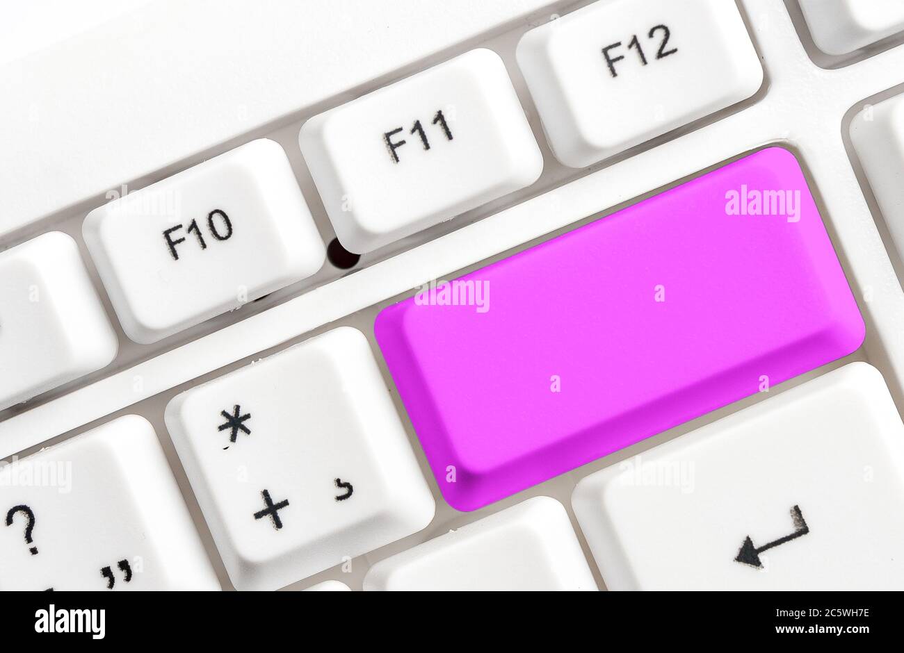 Different Colored Keyboard key With Accessories Arranged On Empty copy ...