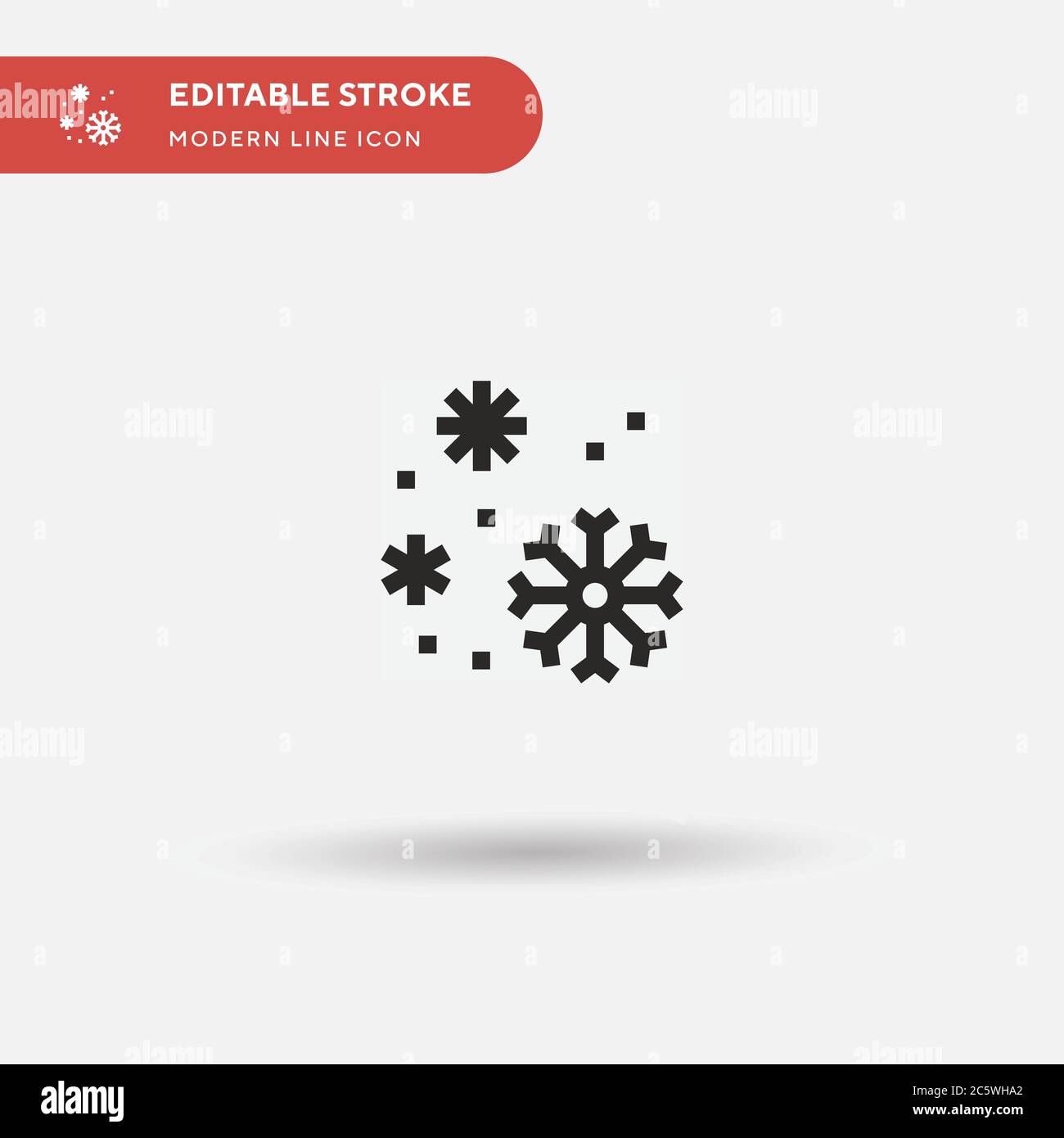 Snowflakes Simple vector icon. Illustration symbol design template for ...