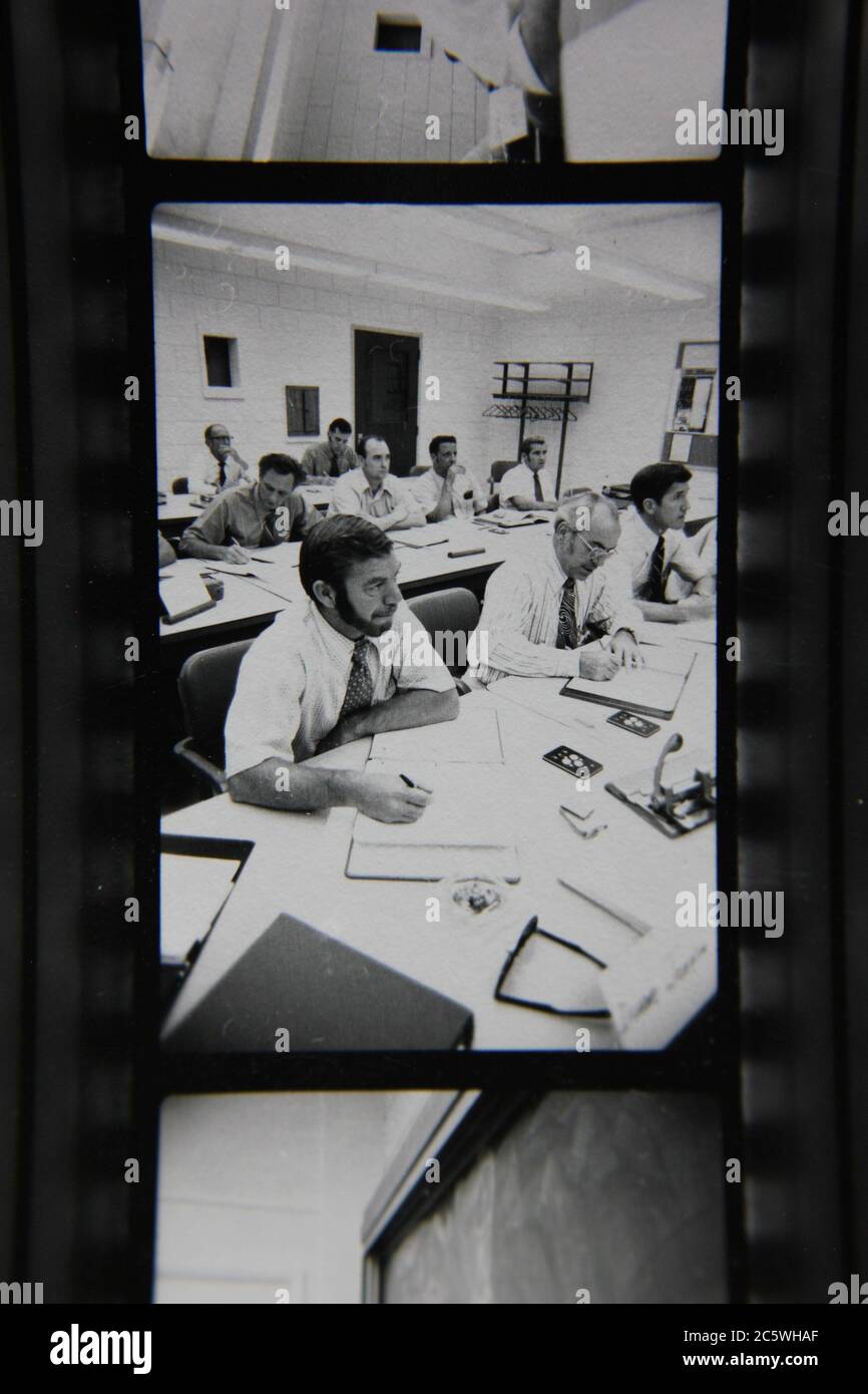 Fine 70s vintage contact print black and white photography of a teacher ...