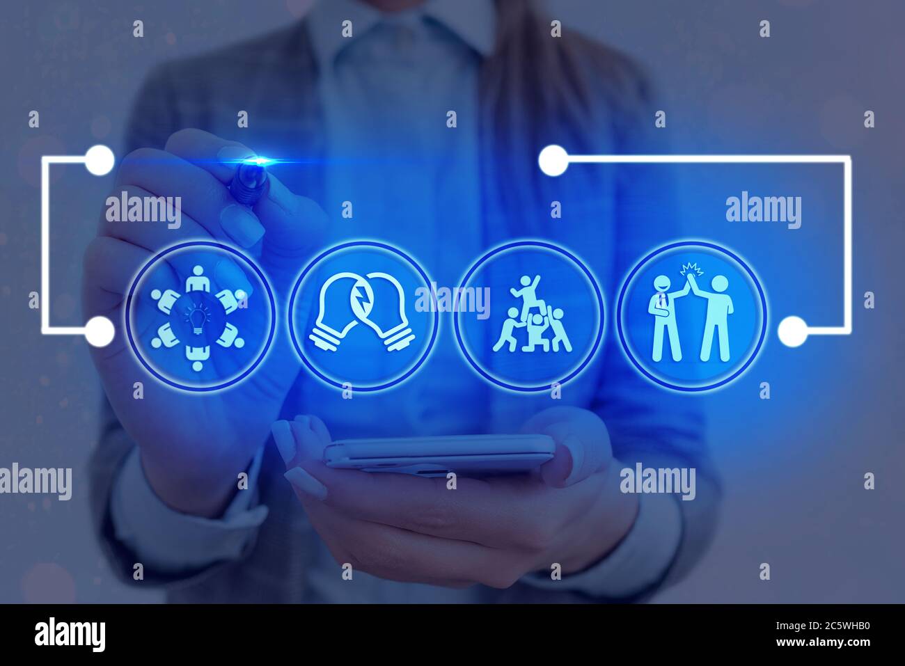 Information Digital Technology Network Connection Infographic Elements ...