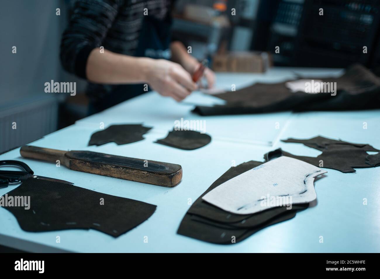 Leather making process hi-res stock photography and images - Alamy