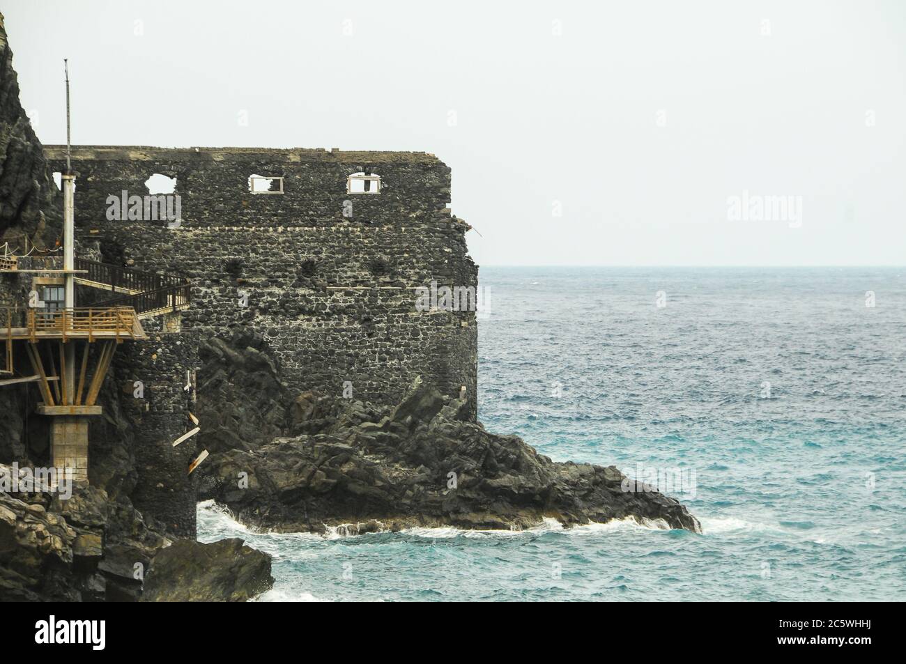 Ancient Old Rock Castle Near the Atlantic Ocean Stock Photo - Alamy