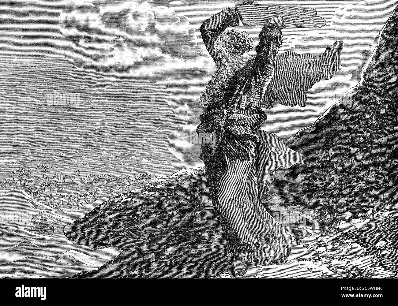 Israelites worship bible art hi-res stock photography and images - Alamy