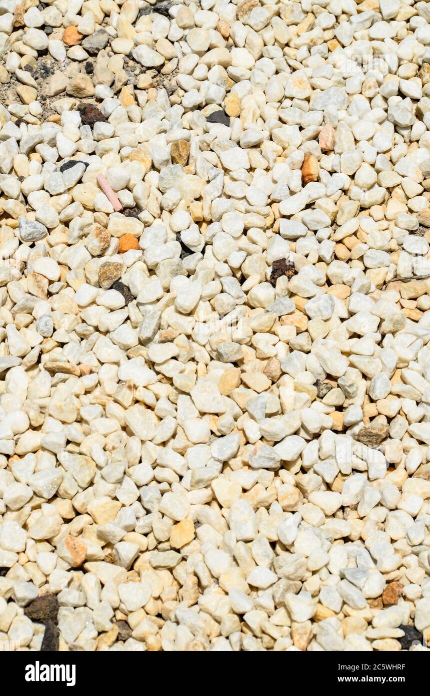 Many White Small Rocks Stones Texture Background Stock Photo - Alamy