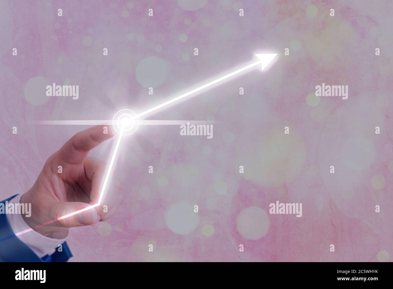 Arrow Symbol Going Upward Denoting Points Showing Significant ...
