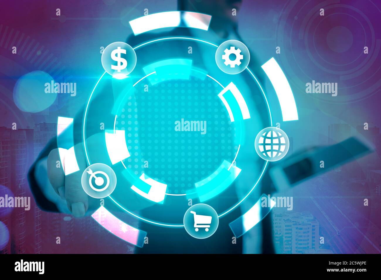 Information Digital Technology Network Connection Infographic Elements ...