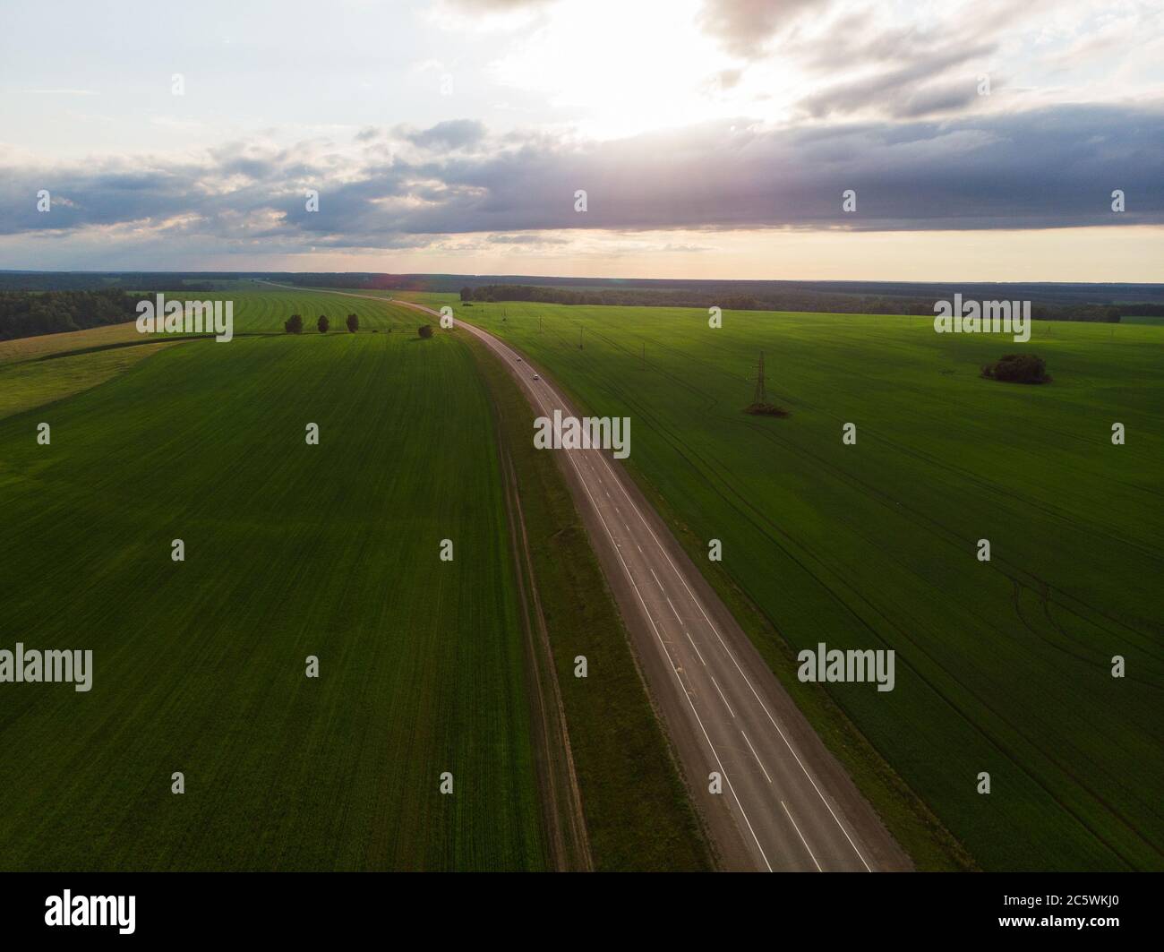 Top view of the road Stock Photo - Alamy