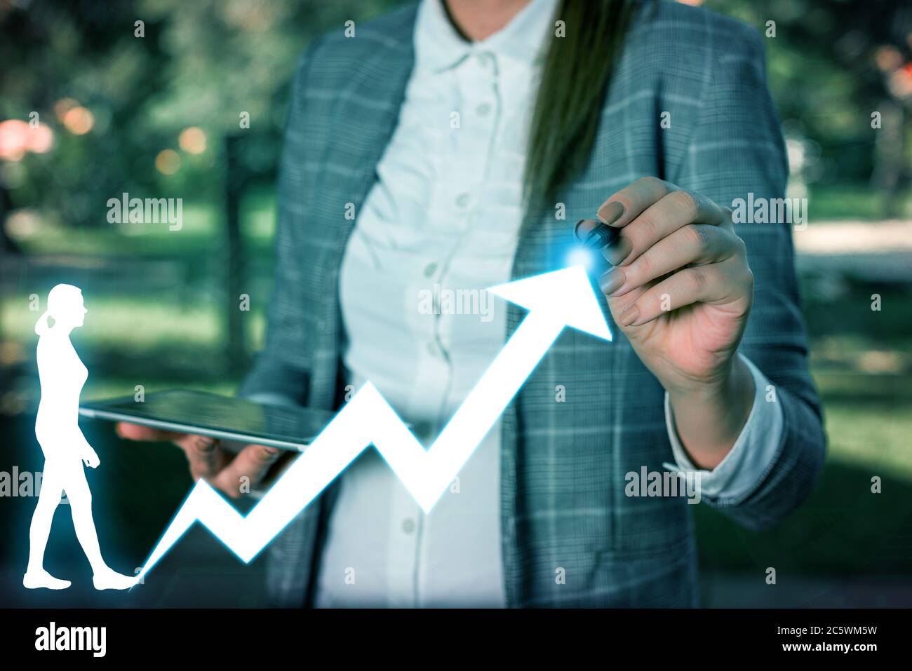 Ascending Growth Trends Movement Performance Financial Chart Status ...