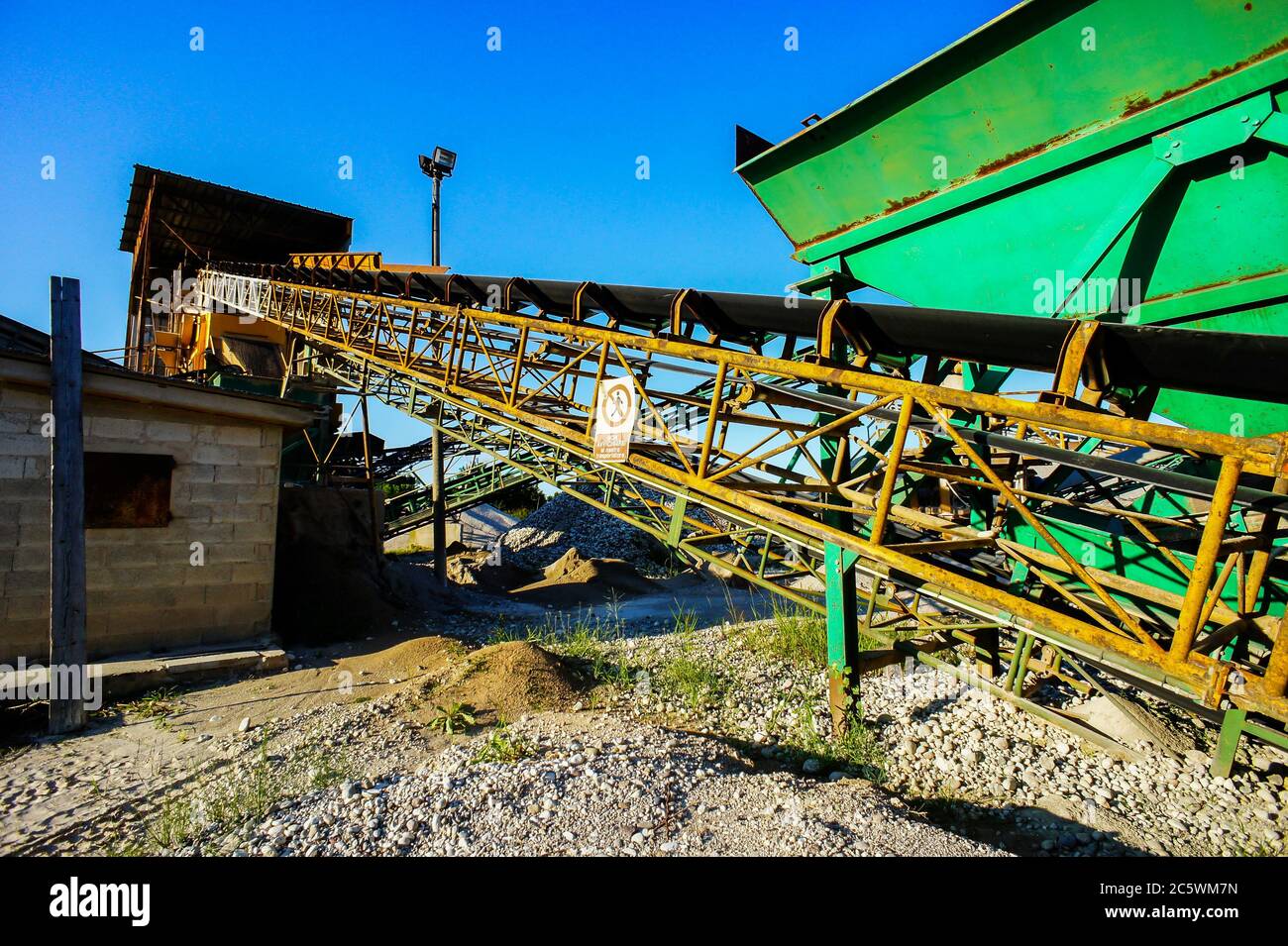 Industrial Gravel Quarry and Sand Stone Refinery Stock Photo - Alamy