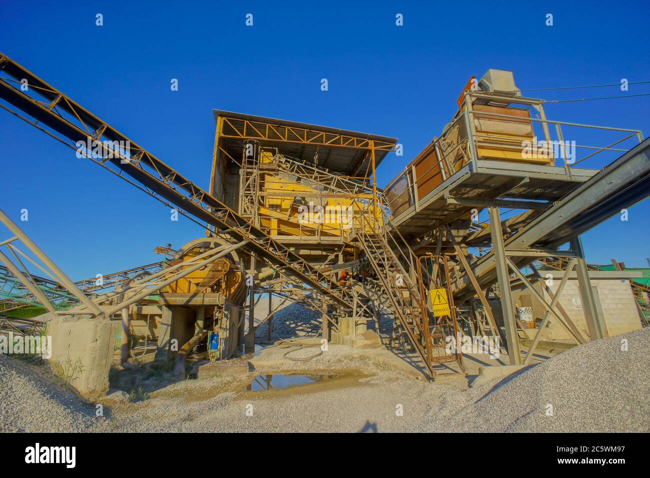 Industrial Gravel Quarry and Sand Stone Refinery Stock Photo - Alamy