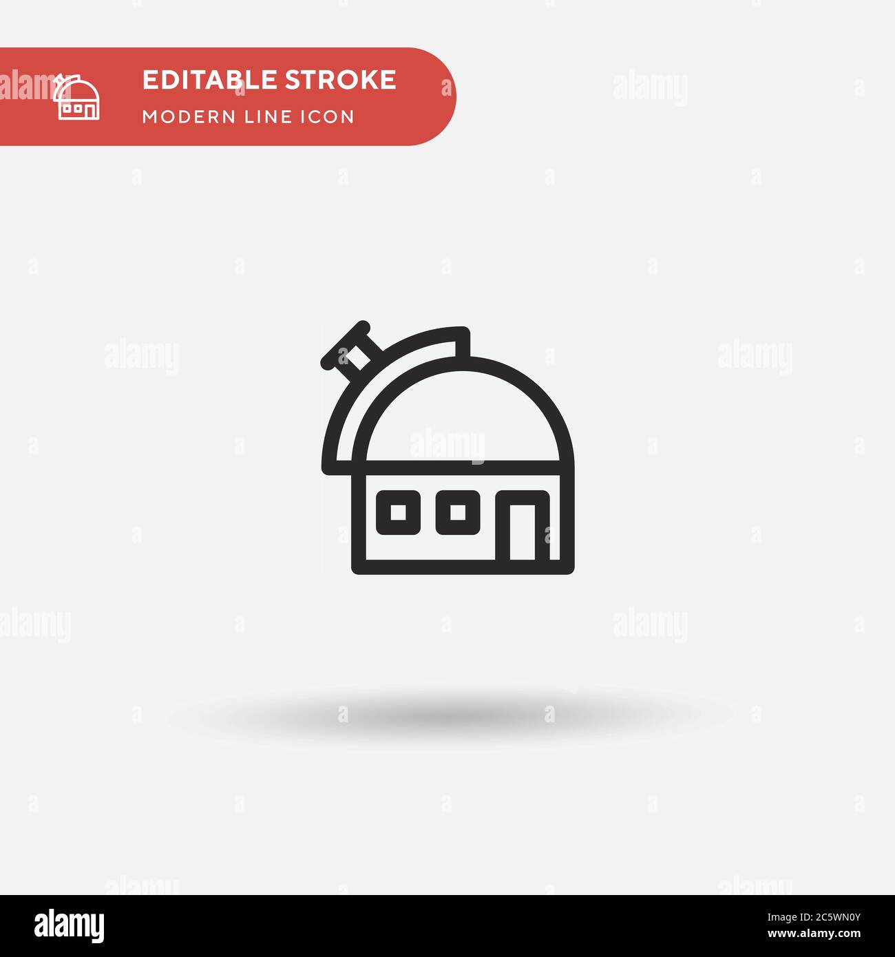 Observatory Simple vector icon. Illustration symbol design template for ...