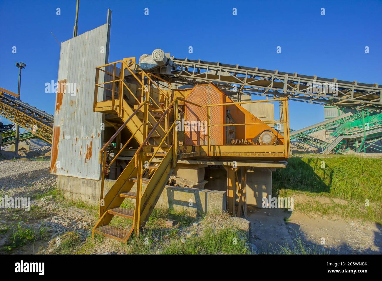 Industrial Gravel Quarry and Sand Stone Refinery Stock Photo - Alamy