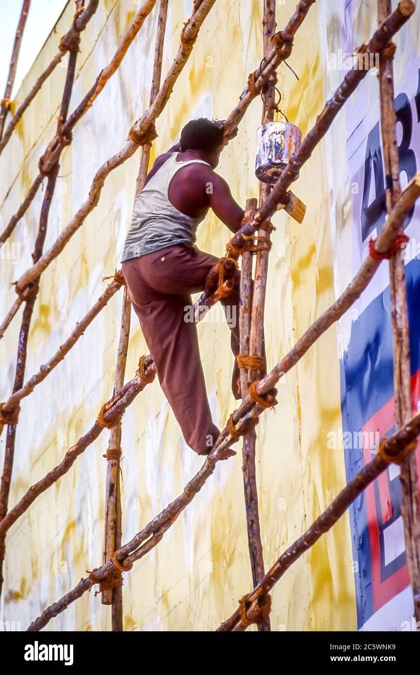 Signwriter at work near Chennai, India Stock Photo - Alamy