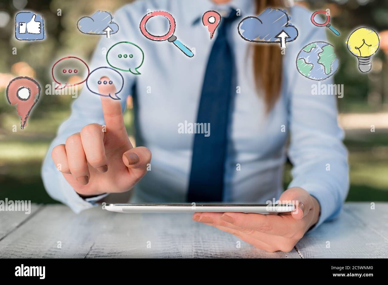 Free Sketch Of Digital Technology Information With Infographic Element ...