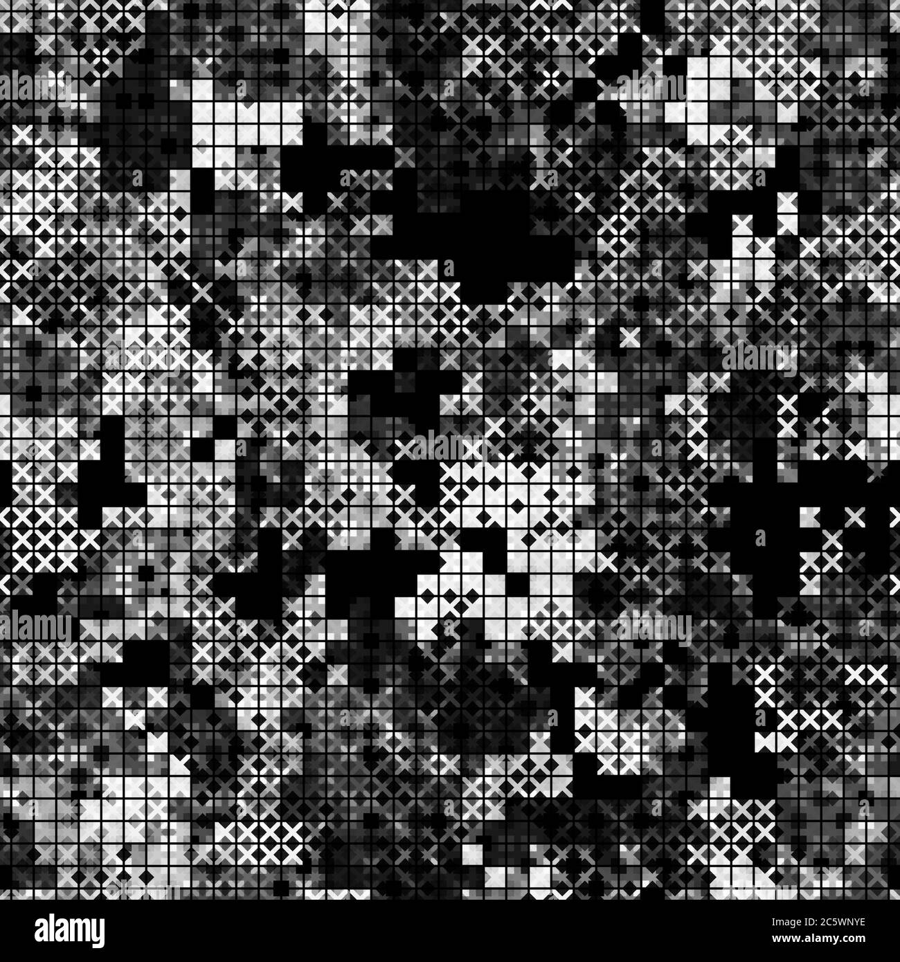 Military camouflage seamless pattern. Urban digital pixel style ...