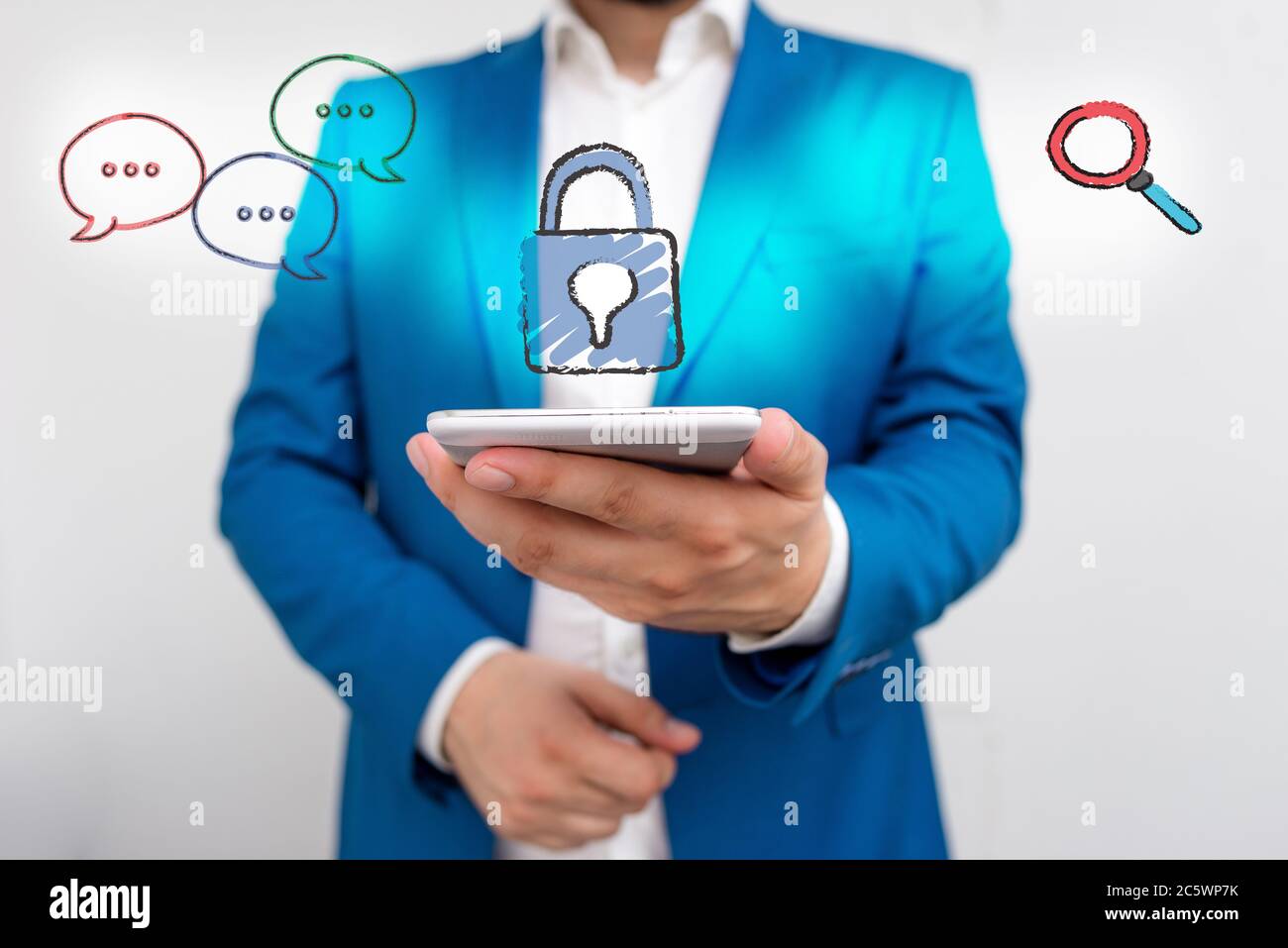 Free Sketch Of Digital Technology Information With Infographic Element ...