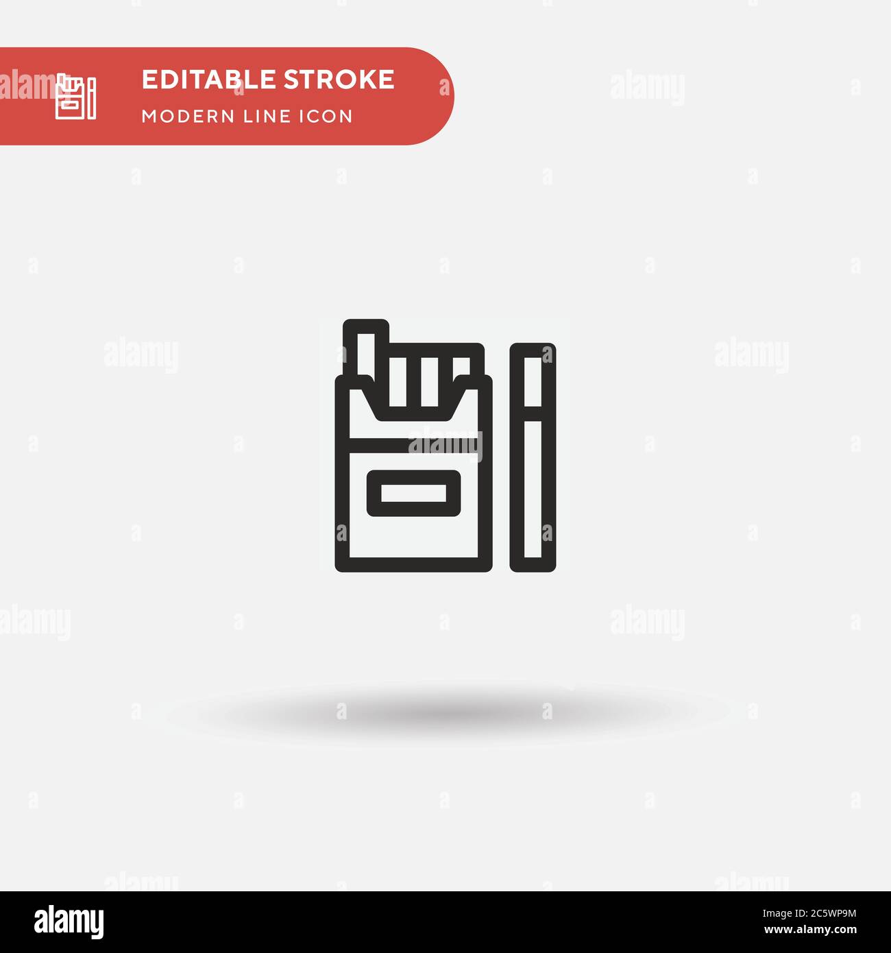 Cigarettes Simple vector icon. Illustration symbol design template for ...