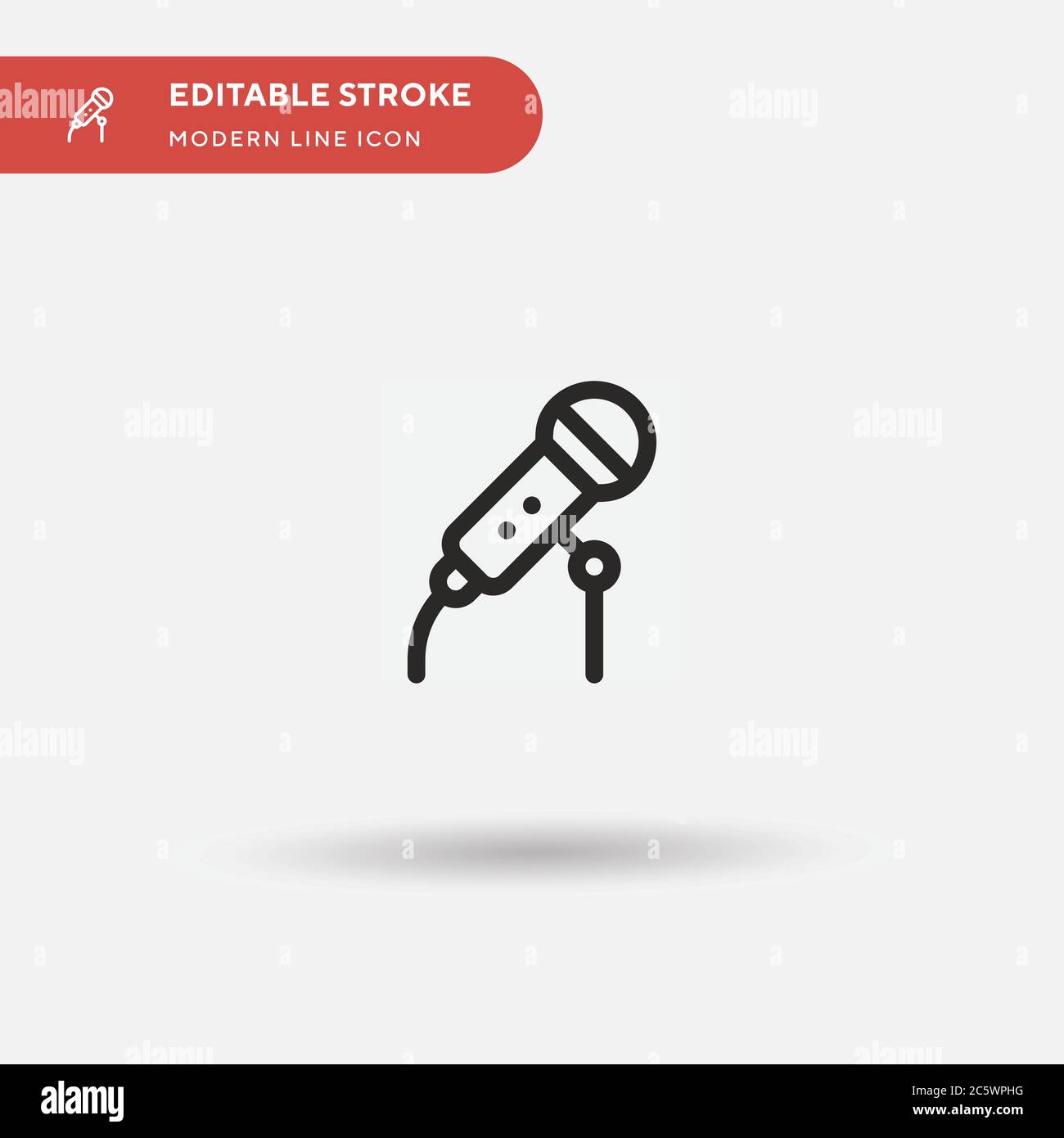 Microphone Simple vector icon. Illustration symbol design template for ...