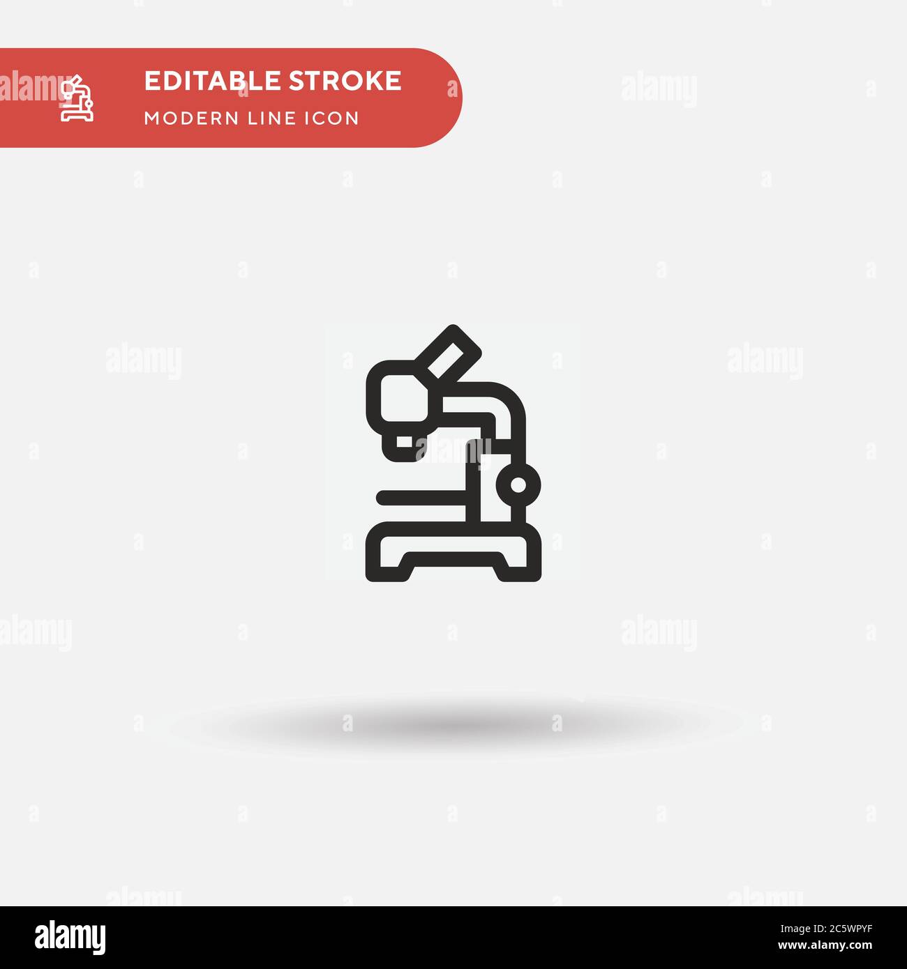 Microscope Simple vector icon. Illustration symbol design template for ...