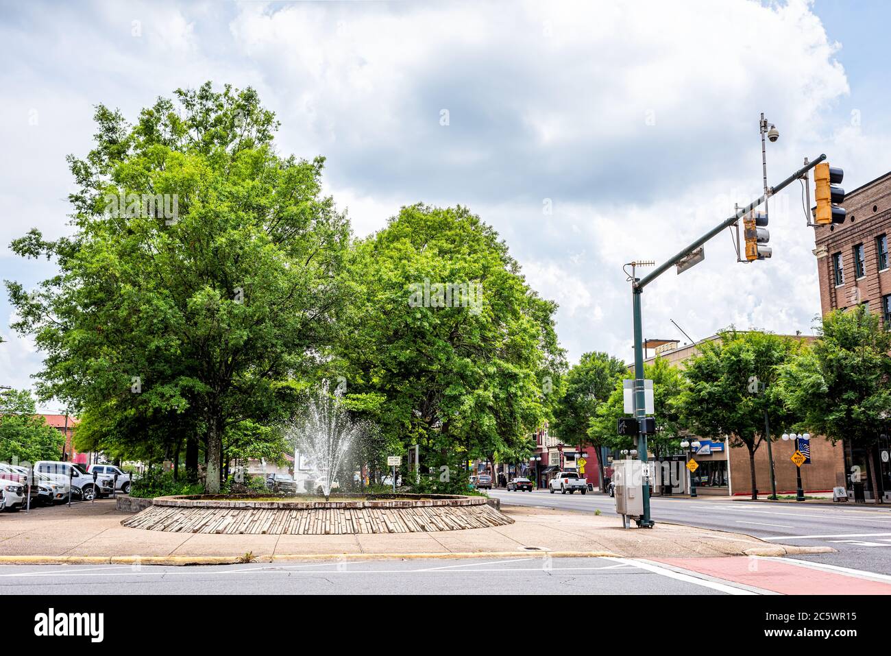 Hot Springs, USA - June 4, 2019: Historical Spa bath house row with ...