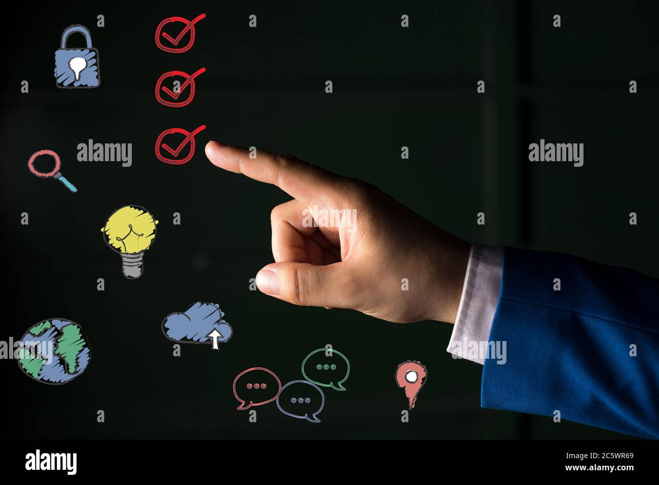 Free Sketch Of Digital Technology Information With Infographic Element ...