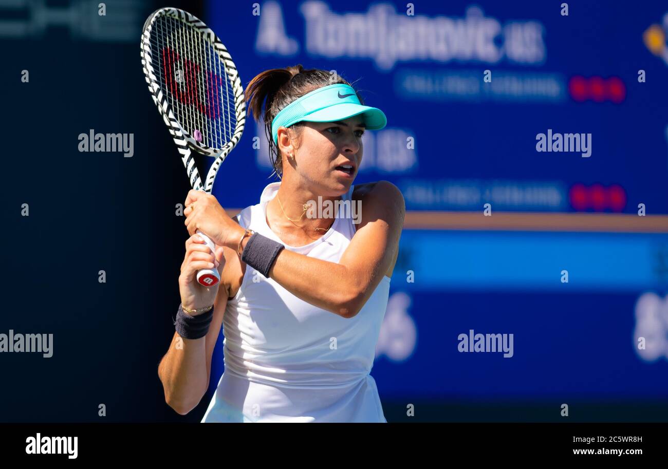Ajla Tomljanovic of Australia in action during the first round of the ...