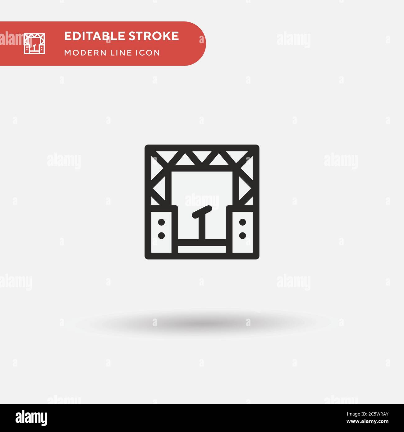 Stage Simple vector icon. Illustration symbol design template for web ...