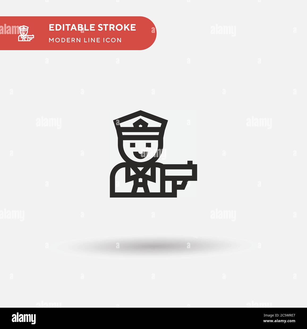 Police Simple vector icon. Illustration symbol design template for web ...