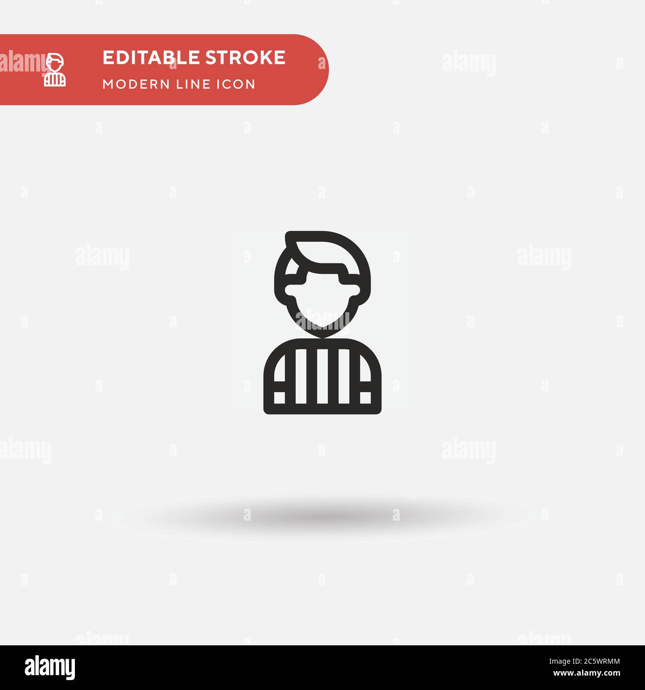 Referee Simple vector icon. Illustration symbol design template for web ...