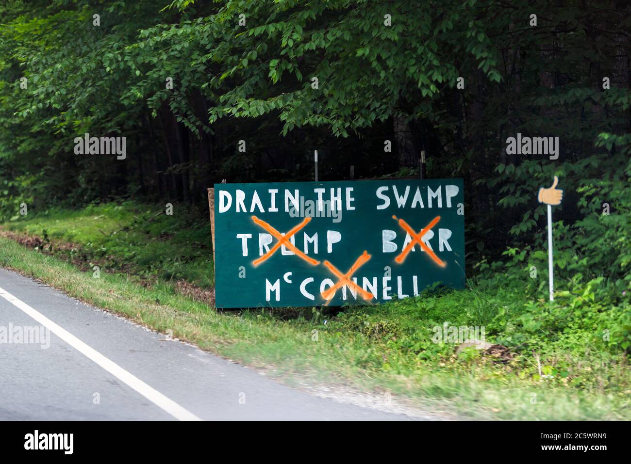 Roseland, USA - June 9, 2020: Nelson County, Virginia countryside with ...