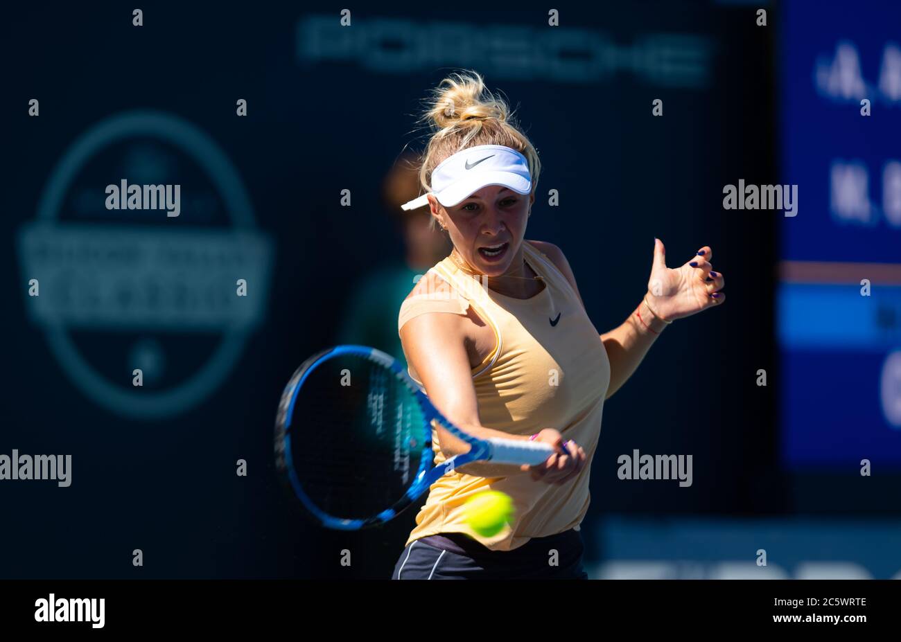 Amanda Anisimova of the United States in action during her second-round ...