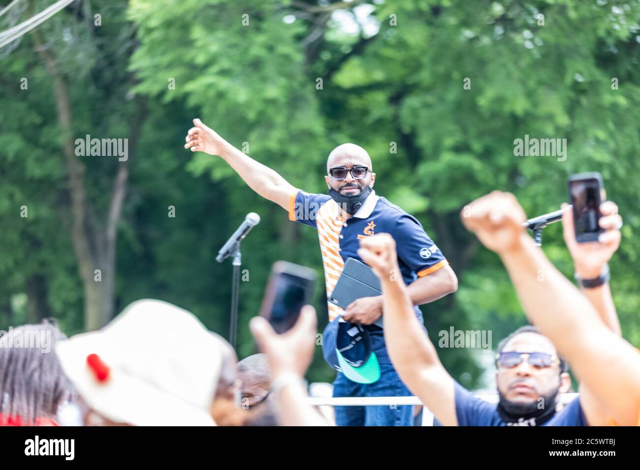 2020 Juneteenth rally in Grant Park hosted by Chris Harris a local ...