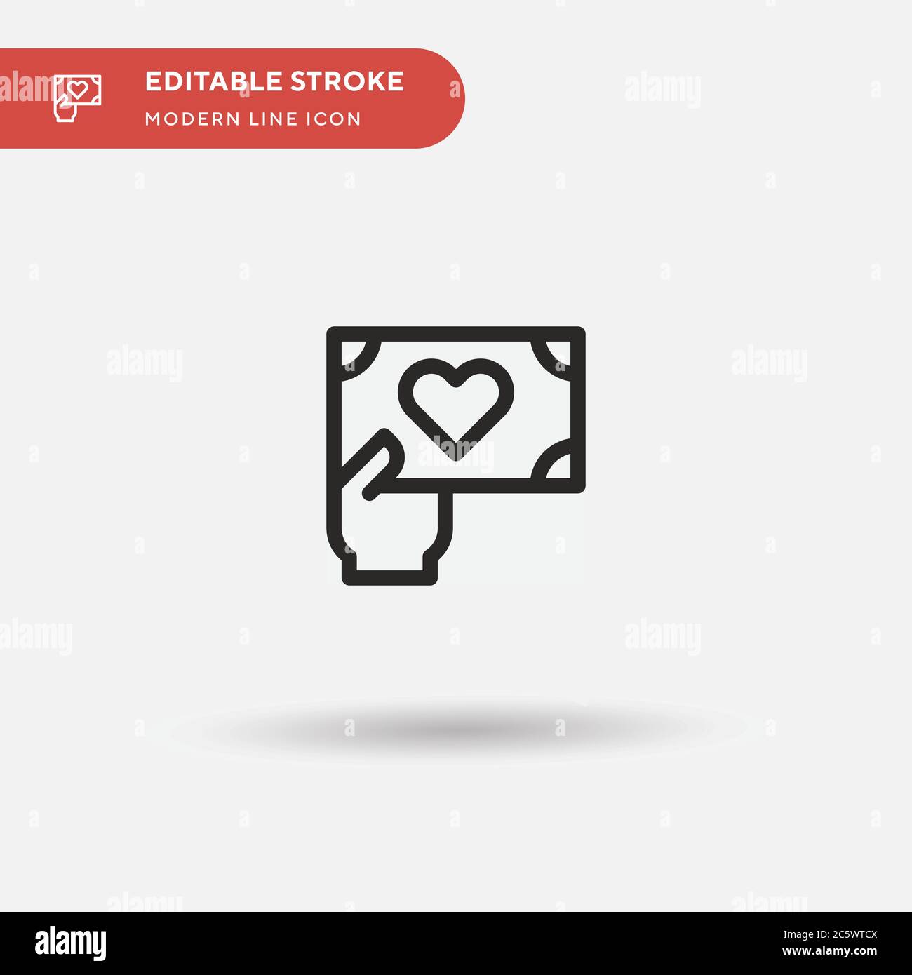 Donate Simple vector icon. Illustration symbol design template for web ...