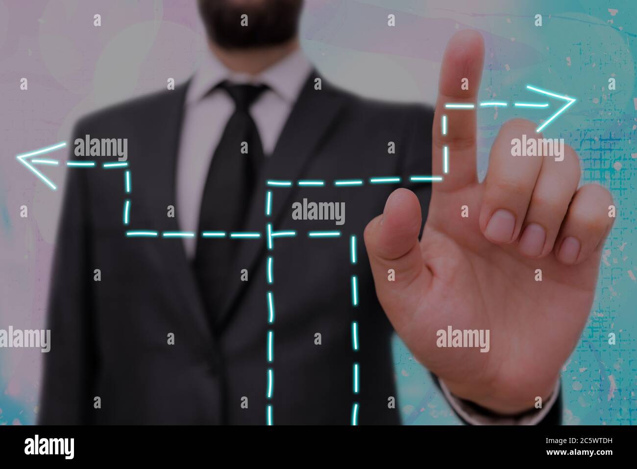 Competitiveness Symbol In Diverging Opposite Views Business Choice ...