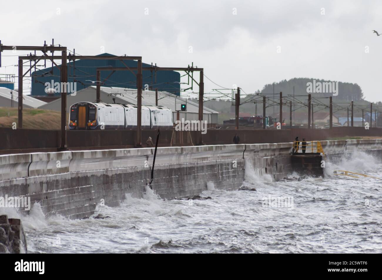Train waves railway weather hi-res stock photography and images - Alamy