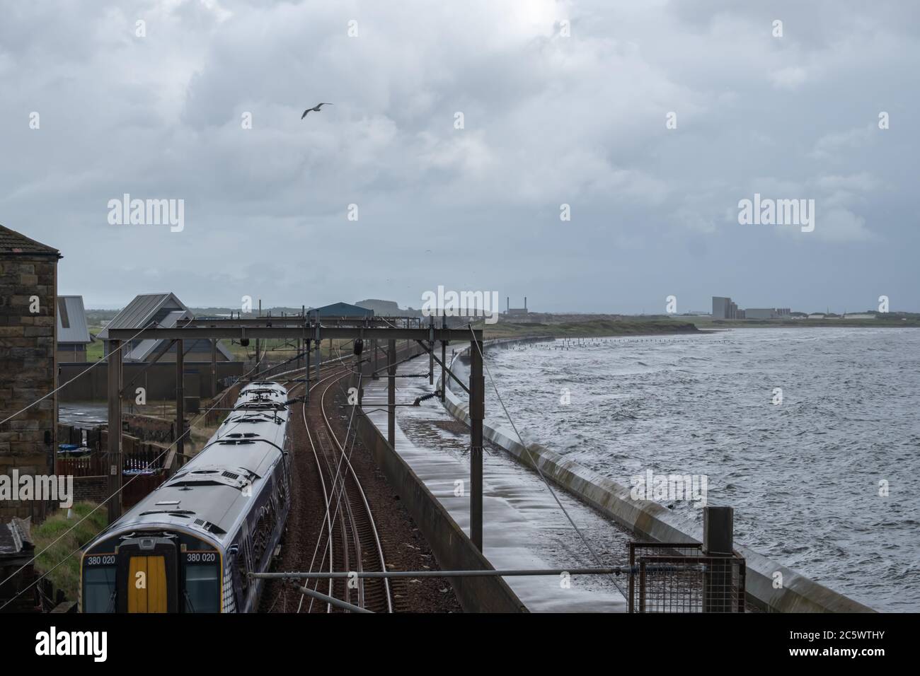 Train waves railway weather hi-res stock photography and images - Alamy