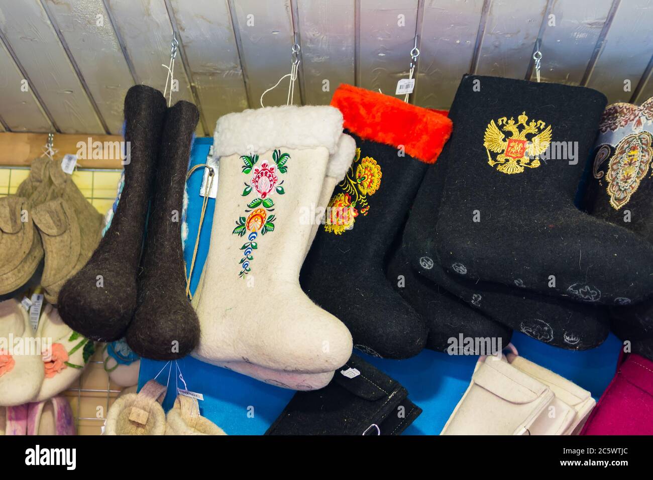 Traditional russian valenki felt boots hi-res stock photography and ...