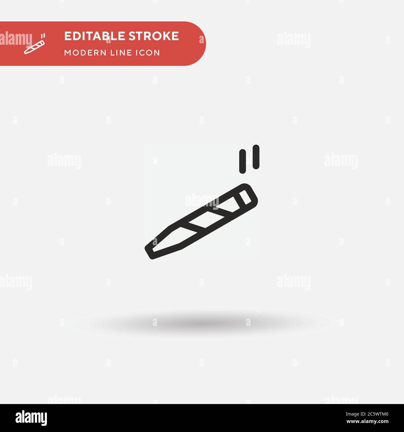 Cigar Simple vector icon. Illustration symbol design template for web ...