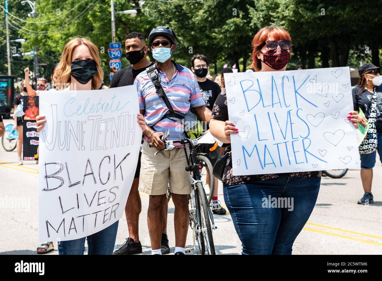 2020 Juneteenth rally in Grant Park hosted by Chris Harris a local ...