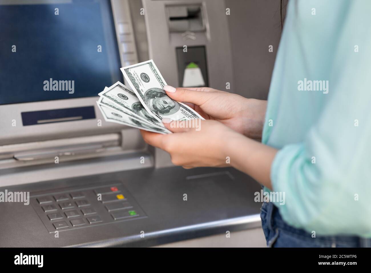 Woman hands counting money cash hi-res stock photography and images - Alamy
