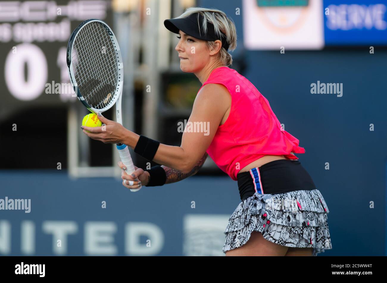 Bethanie Mattek-Sands of the United States in action during the first ...