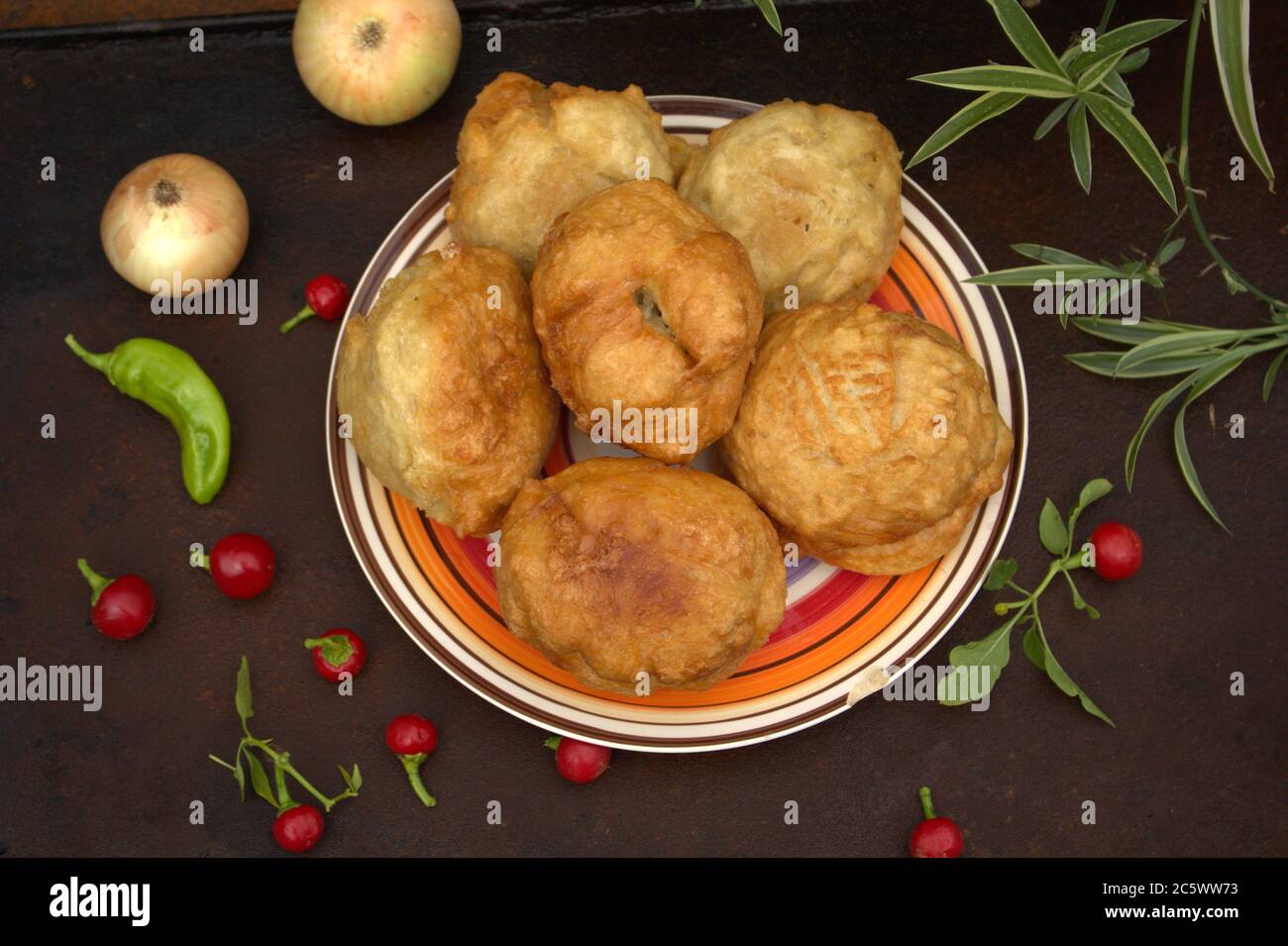 South African Traditional Vetkoek (Fried Bread Stock Photo - Alamy