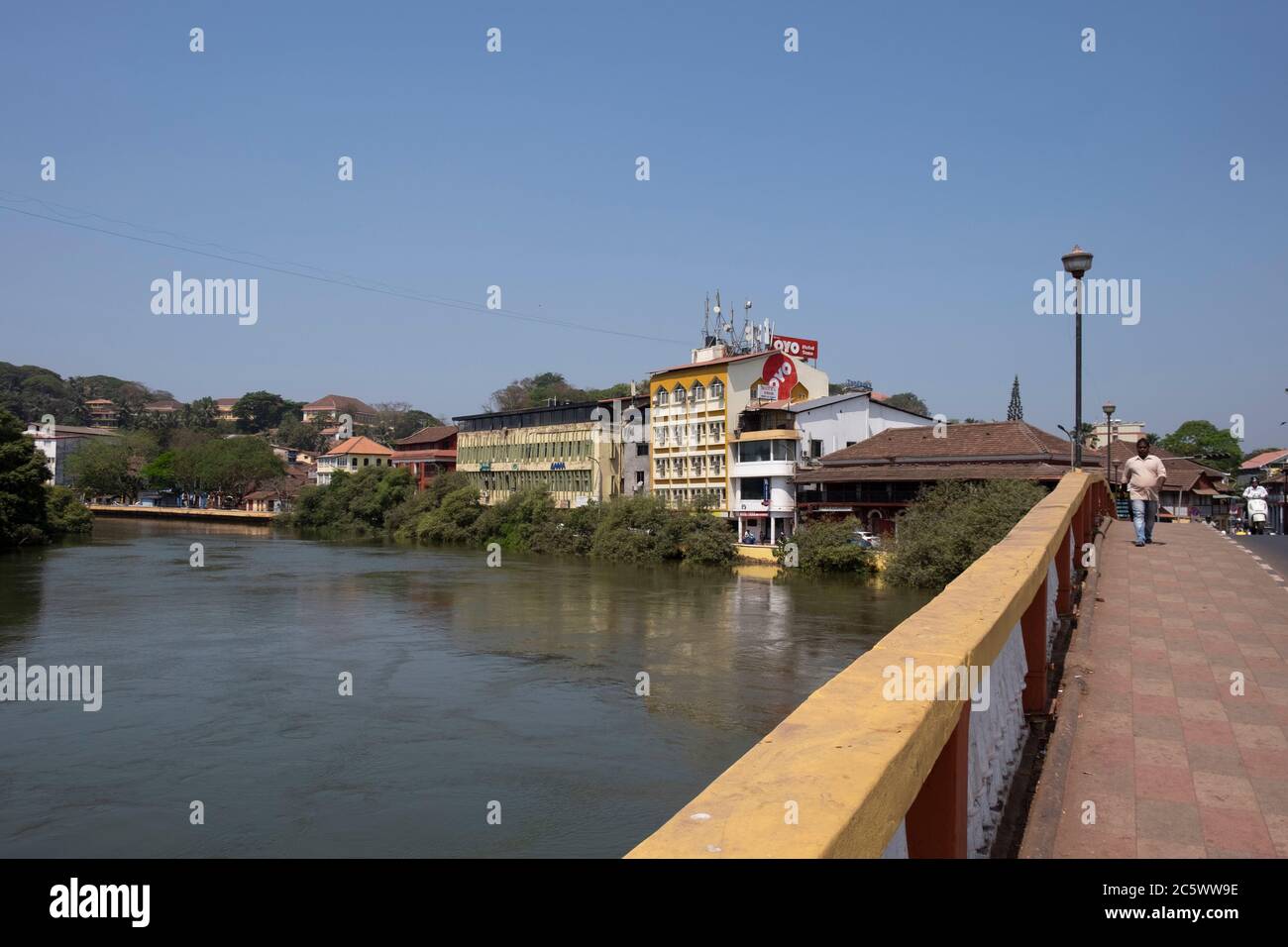 View from the old Patto bridge of the Ourem Creek in Panajim, Goa ...