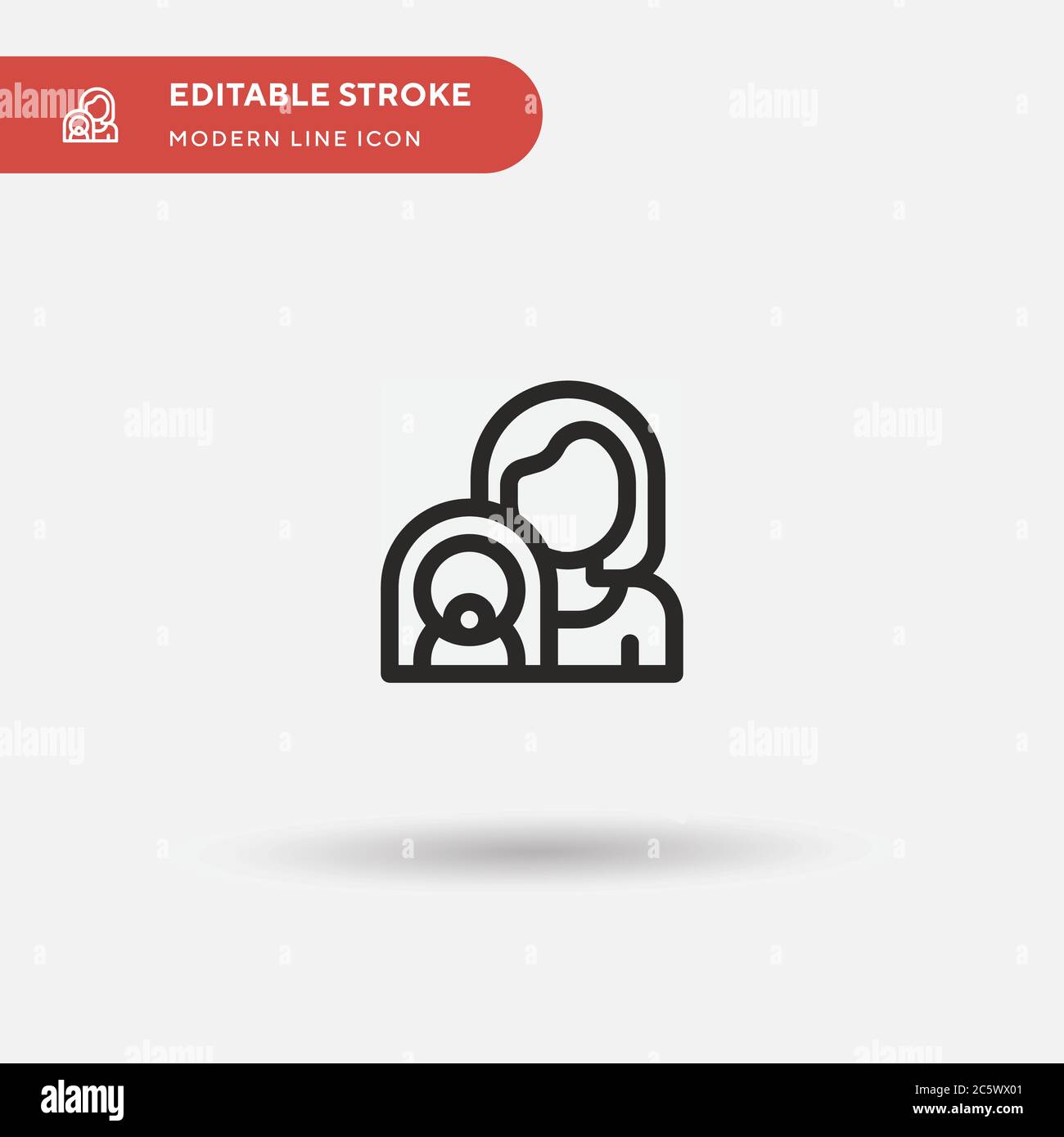 Mom Simple vector icon. Illustration symbol design template for web ...