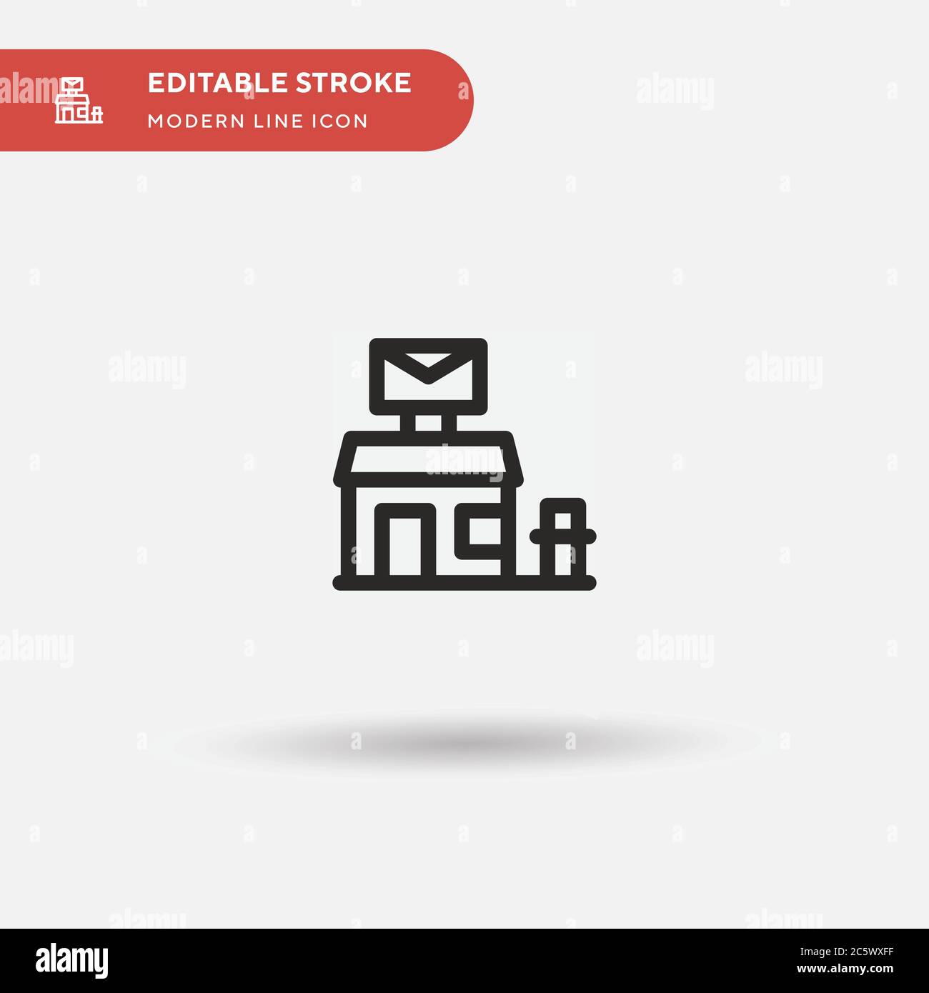 Post Office Simple vector icon. Illustration symbol design template for ...